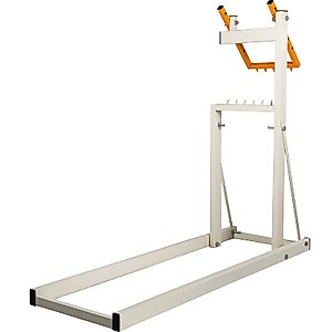 VEVOR Logging Saw Horse Durable Steel Log Sawhorse, Foldable Log Cutting Stand with Sharp Claws and Adjustable Height, Horse Stands for Cutting Wood, Space-Saving Sawbuck, Easy to Assemble and Carry