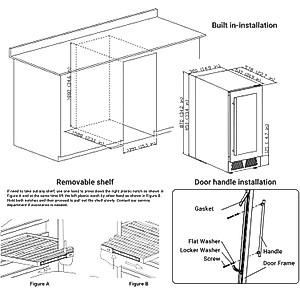 AAOBOSI 28 Bottles Wine Fridge, 15 Inch Dual Zone Wine Cooler with 6 Adjustable Shelves and Safety Lock, Digital Touch Screen, Low Noise Compressor Wine Refrigerator, Temperature Memory Function