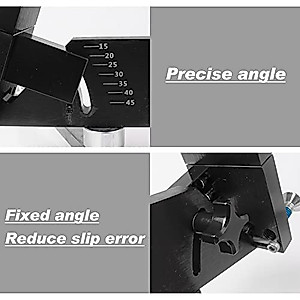 IKER Lawn Mower Blade Sharpener 15°-45° Adjustable for Straight and Standard Lawnmower Blades(Black,5005)