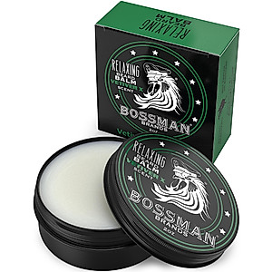 Bossman Relaxing Beard Balm - Tamer, Thickener, Relaxer and Softener Cream and Beard Care Product - Made in USA (Vetiver X Scent)