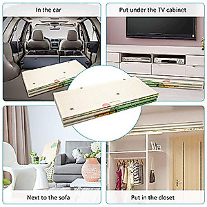 Play Mat, Baby Foldable Play Mat Crawling Mat Extra Large Foam Mat Reversible Baby Crawling Mat Non Toxic Waterproof for Infants Toddlers Thicker