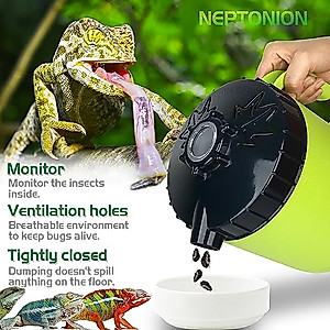 NEPTONION Professional Cricket Keeper Live Worm Organizer Tank with Rubber Seal, Dubia Roach Habitat with Bug Dirt Management Function, Perfect for Keeping Silkworm, Cricket,Dubia Cockroach,Superworms