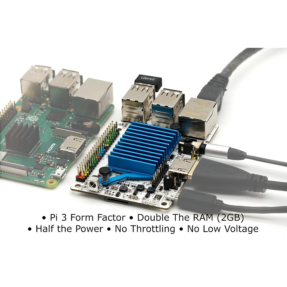 Libre Computer Le Potato Mini Single Board Computer with USB WiFi 4 and Heatsink (2GB WiFi 4, Libre Blue)