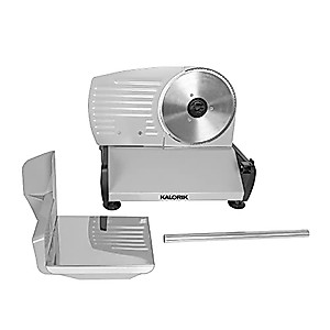 Kalorik 200W Professional Food Slicer with Safety Switch, Easy to Clean, Stainless Steel