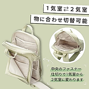 Elecom BM-OF04GN2 Off-toco Computer Case, 3-Way PC Backpack, Business & Casual, Green, Size M