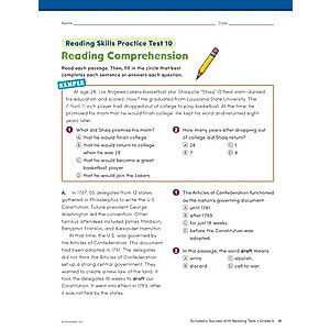 Scholastic Success with Reading Tests Grade 5 Workbook