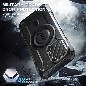 SUPCASE for iPhone 15 Pro Max Case with Camera Cover & Stand (UBMag XT) [Compatible with MagSafe] [Built-in Kickstand] [Military-Grade Protection] Heavy Duty Rugged Magnetic Phone Case 6.7", Black