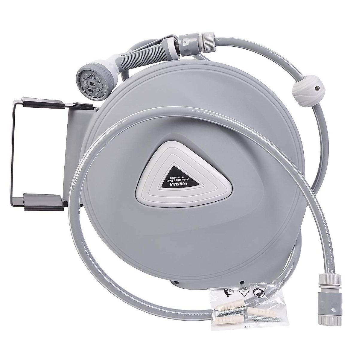 Retractable Garden Water Hose Reel Storage Gun Rewind Wall Mount 32Feet/65Feet/100Feet (65 Feet)