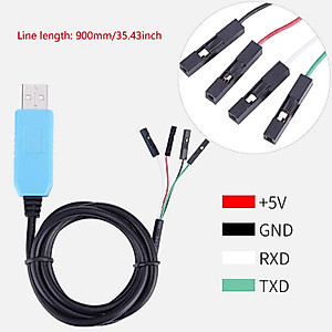 DGZZI PL2303TA Debug Console Cable 1PC PL2303TA USB to TTL Serial Cable for Raspberry Pi