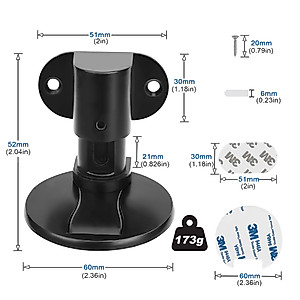 Wewemux 2 Pack Magnetic Door Stop,Adjustable Door Stopper,Floor Mount Door Holder,3M Adhesive No Drilling (Black)…