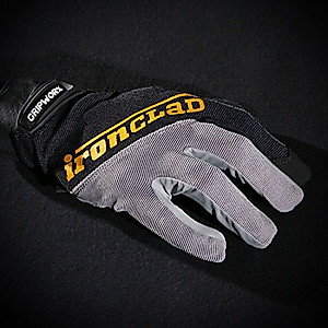 Ironclad BGW-04-L Gripworx Series Gloves, Black, Large