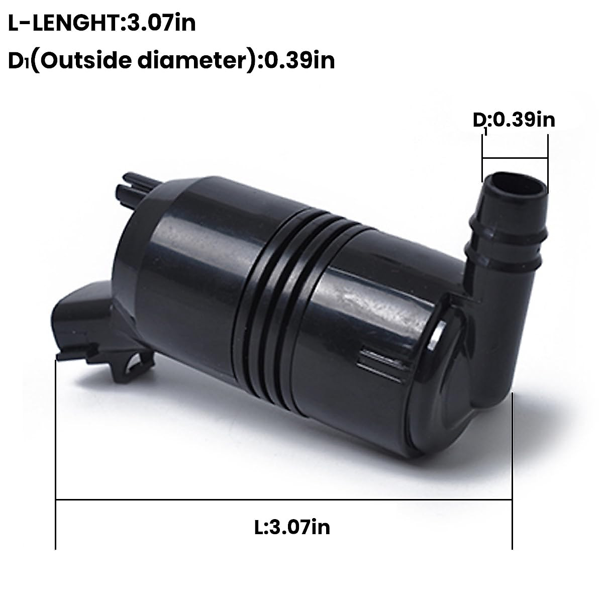 AUCELI Windshield Washer Pump, Car Front Windshield Washer Fluid Pump with Grommet, Auto Water Jet Motor, Compatible with Many Vehicle Models, Replaces OEM 85330-06030 85315-02030