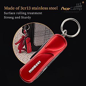 munkees 6-in-1 multifunctional nail clippers, scissors, knives, portable stainless steel nail tools, outdoor and travel equipment