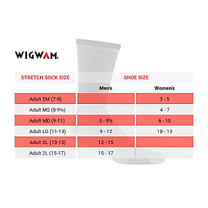 WigWam King Cotton High Socks, Large, White