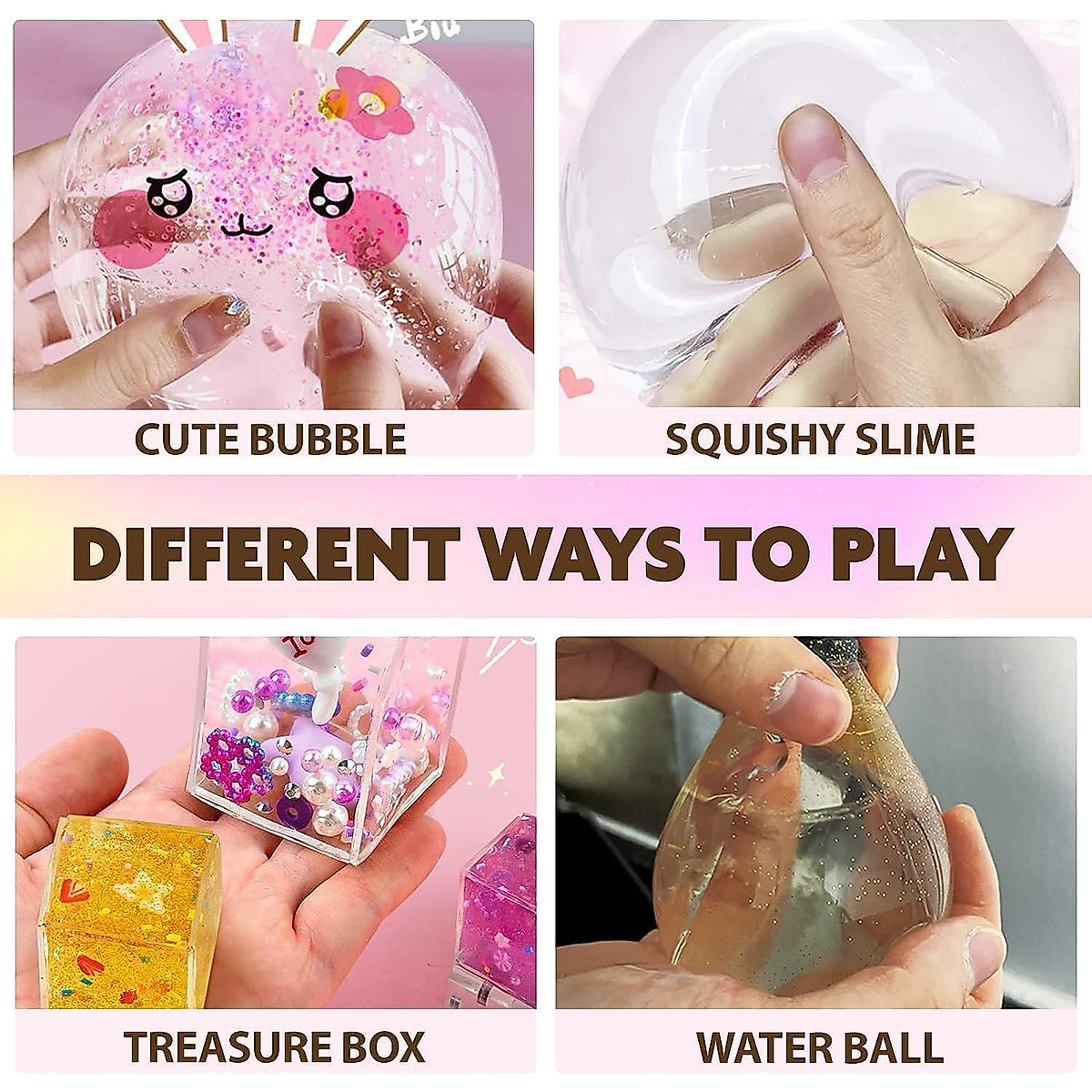 ToyUnited Nano Tape Bubble Kit for Kids - 9.8ft Double Sided Nano Tape Kit with Balloon Pump, Kids Balloon Party Activities, Toys, Gifts for Girls Boys 4, 5, 6, 7, 8, 9, 10 Years Old