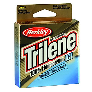 Berkley Trilene® 100% Fluorocarbon Ice, Clear, 6-Pound Break Strength, 75yd Fishing Line, Suitable for Freshwater Environments