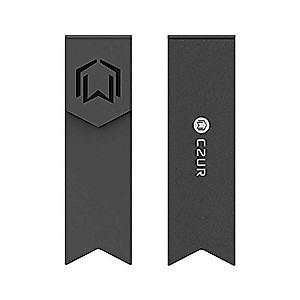 CJ Tech Metal Bookmark, Stylish Bookmarks, Teacher Valentine Gift, Unique Gift for Women, Men, Readers, Light&Durable Reward Bookmark with ANODIZING Technology, SuperGrip U-Shape Design-Dark Gray