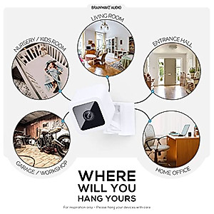 BRAINWAVZ 3 Pack Wall Mount for Wyze Cam V3, Adhesive VHB Stick On - Easy to Install, No Tools Needed, No Mess, No Drilling, Strong Adhesive Mount, White