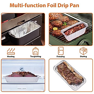 Whaleme 50-Pack Blackstone Griddle Accessories Grease Cup Liners, Aluminum Foil Drip Pan Grease Catcher Cup Liner for Blackstone 17, 22, 28, 36 Inch Griddle, Disposable Grill Grease Tray