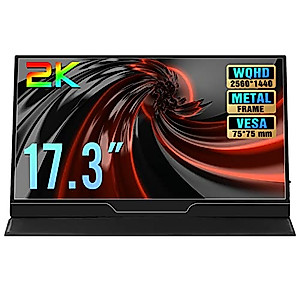 Bimawen 17.3 inch Portable Monitor + 17.3 inch 2K Ultra Slim Monitor