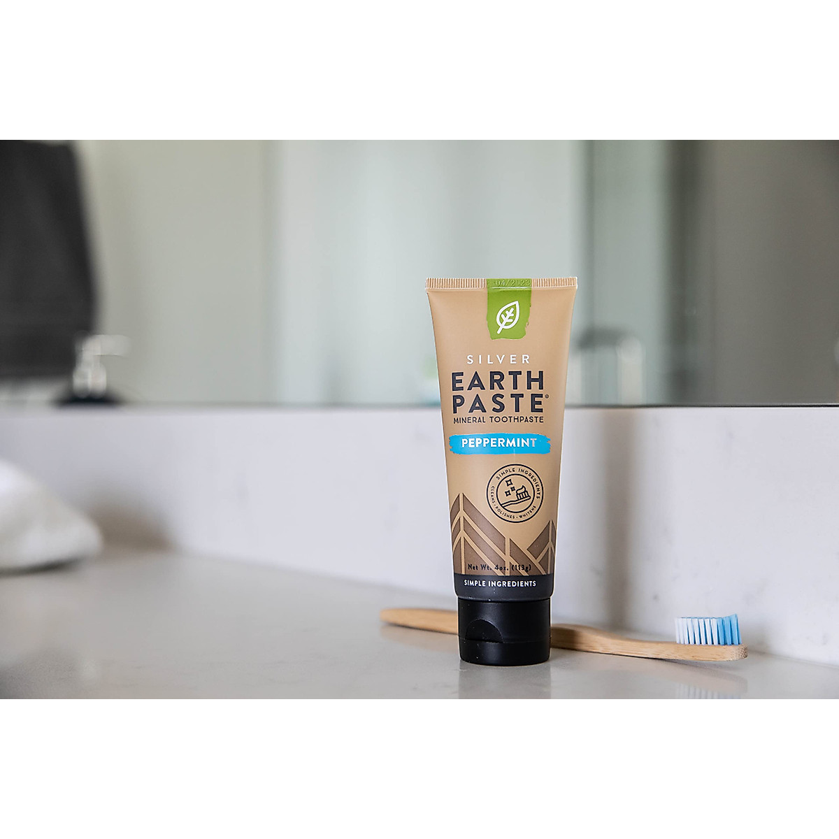 Redmond Earthpaste - Natural Non-Flouride Toothpaste, Peppermint, 4 Ounce Tube (1 Pack)