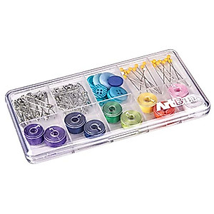 ArtBin 6907AB Slim Line 10 Compartment Small Art & Craft Organizer, [1] Plastic Storage Case, Clear