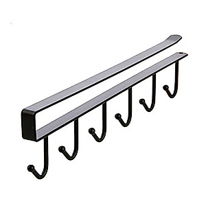 LIRUXUN 6 Hook Storage Rack Wardrobe Shelf Cup Holder Bathroom Kitchen Hanger Towel Rack (Color : D, Size : 7 * 25cm)