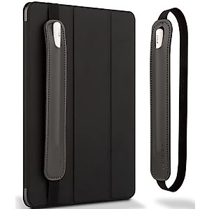 Goospery Pencil Holder Compatible with Apple Pencil Case(1st & 2nd Generation)Stylus Pen Sleeve PU Leather Accessories Elastic Band for All Tablets including iPad Pro 12.9 11 inch Air 4th - Dark Grey