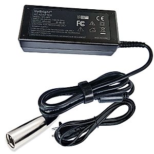 UpBright 3-Pin XLR AC/DC Adapter Compatible with Golden Companion I GC240 II GC340 GC440 Compass Sport GP605SS GP605CC GP615SS GP615CC GA531 GA541 Buzzaround XL-EX GB118 GB148 24V SLA Battery Charger