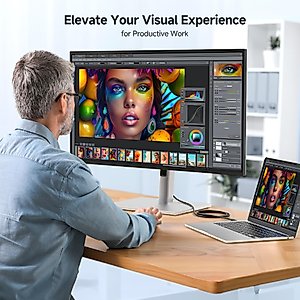 Cable Matters Unidirectional USB C to Mini DisplayPort Cable 6ft, Mini DisplayPort to USB C Cable Support 4K 60Hz -Not Compatible with Portable USB-C Monitor, USB C/Thunderbolt Storage, Hard Drives
