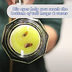 Scrub Daddy Smiling Scrubber, Grey - Scratch-Free Multipurpose Dish Sponge - BPA Free & Made with Polymer Foam - Stain, Mold & Odor Resistant Kitchen Sponge (1 Count)