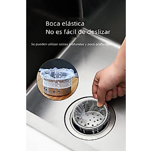 WEIYSHIGSH Kitchen Sink Strainer Mesh Bag- 200PCS Disposable mesh Sink Strainer Bags - Sink Drain Strainer - Suitable for Most Sizes of Kitchen Drainage Basket