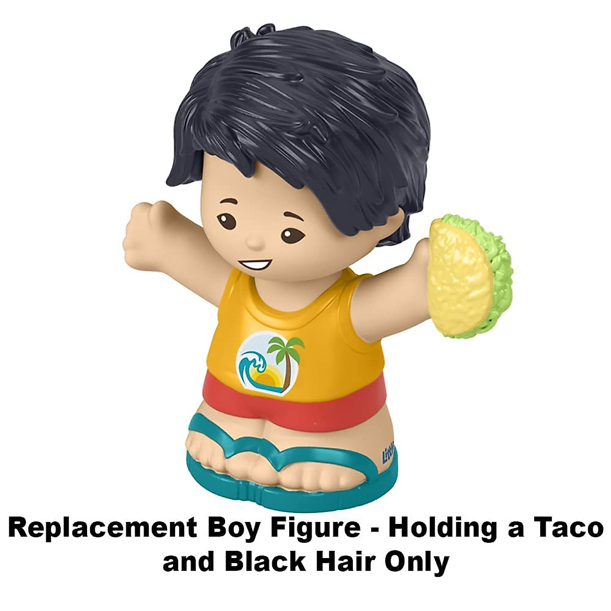 Replacement Part for Fisher-Price Little People Serve It Up Food Truck Playset - GTT73 ~ Replacement Boy Figure Holding a Taco ~ Black Hair