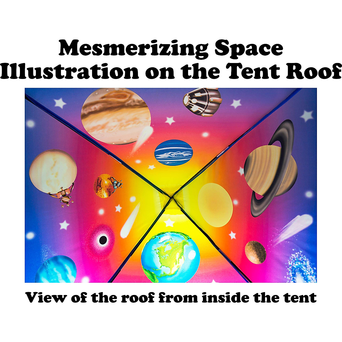 Rocket Ship Play Tent for Kids | Spaceship Toys and Forts for Boys and Girls | Imaginative Indoor and Active Outdoor Play, Games & Gifts