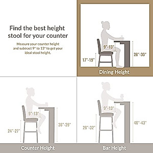 Leick Home 10186BB/HG Upholstered Back Dining Chair with Wood Base, Set of 2, for Dining Room, Blackbean and Heather Gray