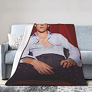 Hamklla Tom Holland Throw Blankets Warm Flannel Ultra-Soft Micro Fleece Blanket for Bedding,Couch,Sofa,Bed, Black, 50''x40''