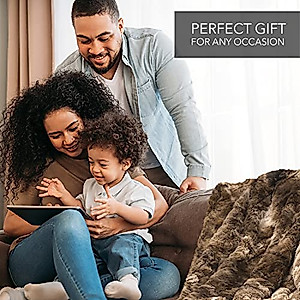 Luxury Plush Blanket - Cozy, Soft, Fuzzy Faux Fur Throw Blanket for Couch - Ideal Comfy Minky Blanket for Adults for Cold Nights by Everlasting Comfort