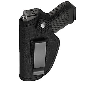 Gun Holsters for Pistols 9mm, Pistol Holster, Gun Holster for Women/Men, 380 Holster Concealed Carry, Right/Left 9mm Holsters for Pistols, OWB/IWB Fits Glock 42,27,26,23 M&P Shield (Black)