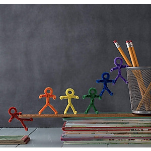 ZHAOER 200 Pieces Chenille Stems - 250 Pieces 6 Sizes Assorted Pom Poms - 100 Pieces Glitter Pompoms and 150 Pieces Wiggle Googly Eyes for DIY Arts Crafts