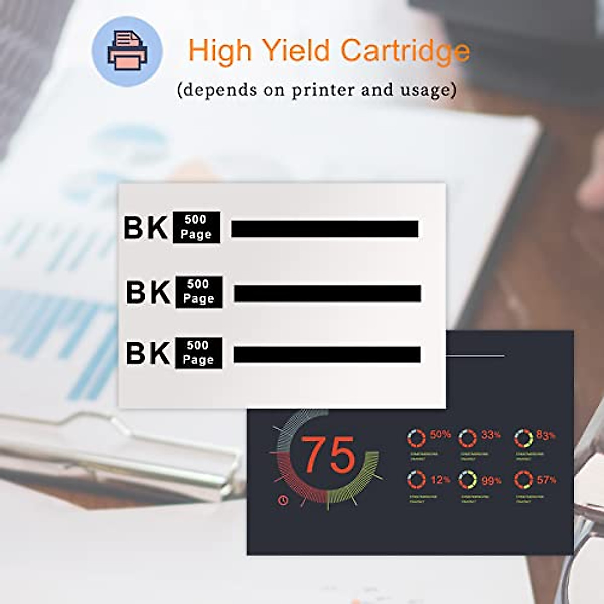 Run Star 3 Pack 220XL Black Remanufactured Ink Cartridge Replacement for Epson 220XL T220XL T220XL120 for Epson Workforce WF-2760 2750 2660 2650 2630 Expression Home XP-320 420 424 Printer (3 Black)