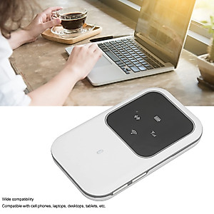 FOUF 4G LTE Global Mobile WiFi Hotspot, Factory Unlocked GSM Up to 10 Users Hotspot Travel Partner with LED Display, H80 Slim Wireless 4G Router with SIM Card Slot for Mobile Phones Tablet Laptop