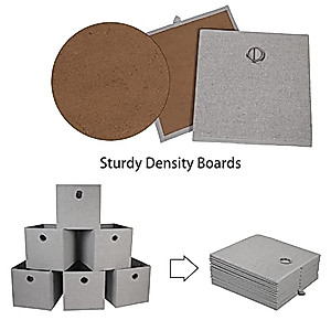 BOMKEE Closet Organizers and Storage Bins, Collapsible Drawers Organizer Foldable Storage Cubes Storage Baskets for Home Bedroom Office Closet (Set of 6, 12*12*12inch)