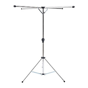 Leblett Tripod Clothes Drying Rack,Foldable Portable Space Saving Laundry Drying Rack High Capacity 4 Poles,Height-Adjustable with 10 Hooks for Outdoor and Indoor Home Use