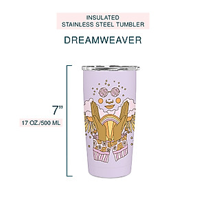 Studio Oh! Insulated Stainless-Steel Tumbler - Double-Walled 17-Ounce Travel Cup - Vacuum Seal Keeps Liquids Hot or Cold for Hours - Fits Standard Size Cup Holders - Dreamweaver