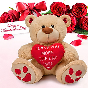 Valentines Day Gifts for Her Him Kids Girlfriend Boyfriend Wife Mom Fiancée, Valentines Gifts for Women, Valentine's Day Teddy Bear - 10 Inches, Funny Cute Stuffed Animal Plush Present for Birthday