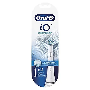 Oral-B iO Ultimate Clean Replacement Brush Heads, White, 2 Count
