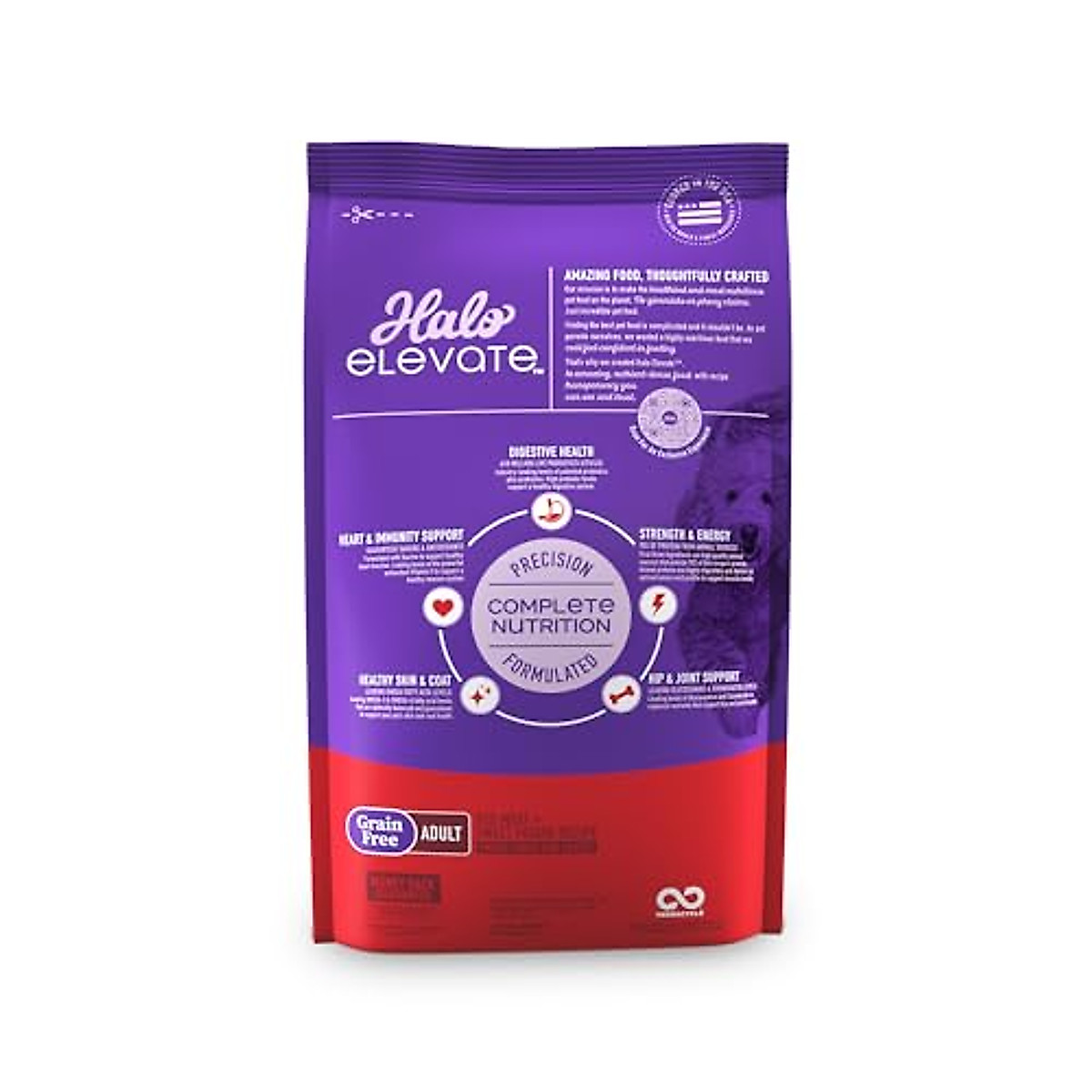 Halo Elevate Dry Dog Food, Grain Free Red Meat Recipe, 3.5lb