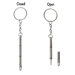 The Solution Lens Cleaner & Repair Kit | 1oz Alcohol Free Eyeglass Lens Cleaning Spray, Microfiber Cleaning Cloth & Keychain Screwdriver for Glasses, Lens, Screens