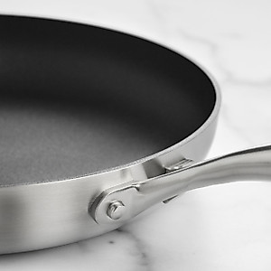 Scanpan CX+ 11" Fry Pan with Glass Lid - Stratanium Plus Nonstick - 5-ply Stainless Steel