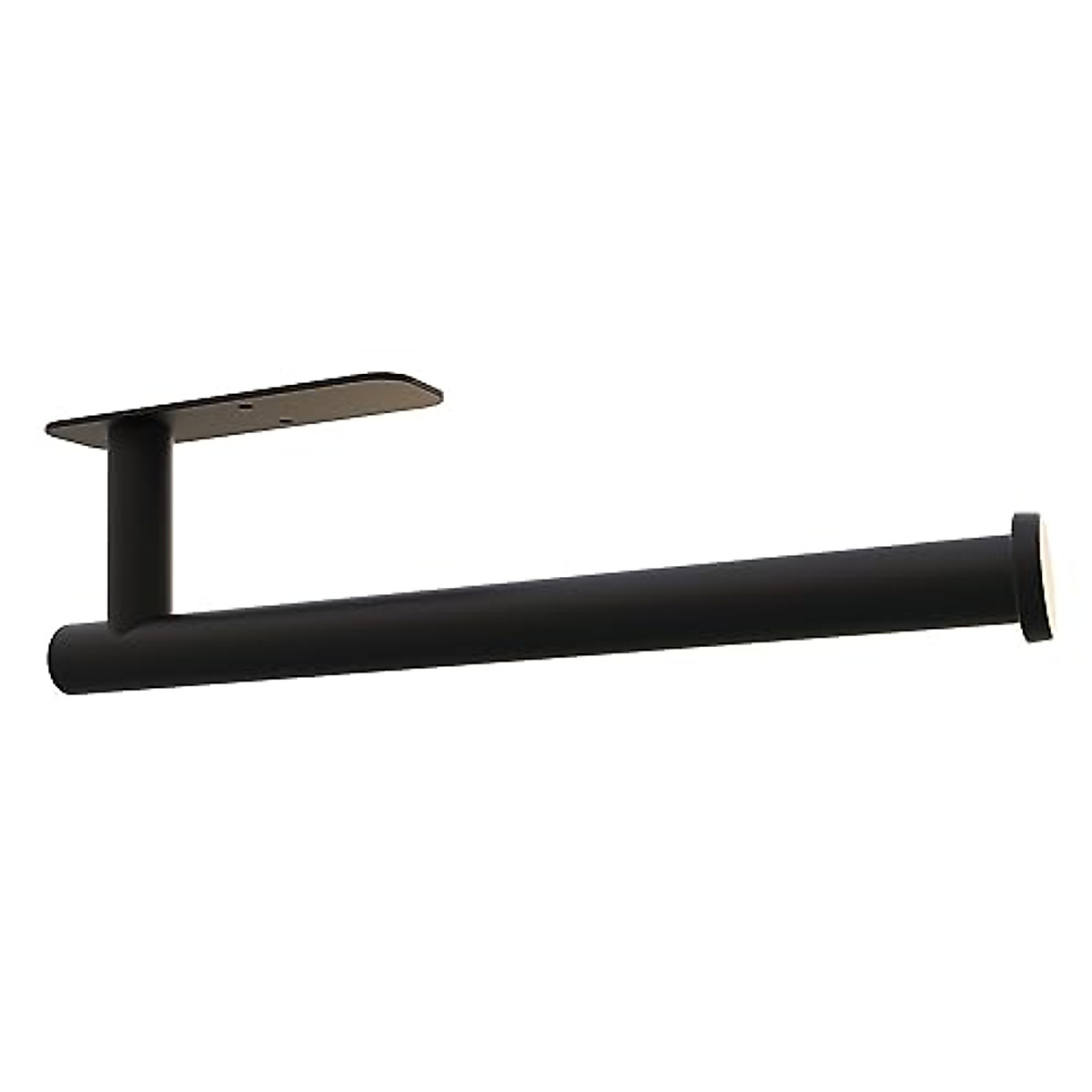 LEVENWAY- Under Cabinet Paper Towel Holder – Available in Screws and Self Adhesive Paper Towel Hanger Sturdy and Durable, Stainless Steel Polished Kitchen Roll Holder Wall Mount (Black)